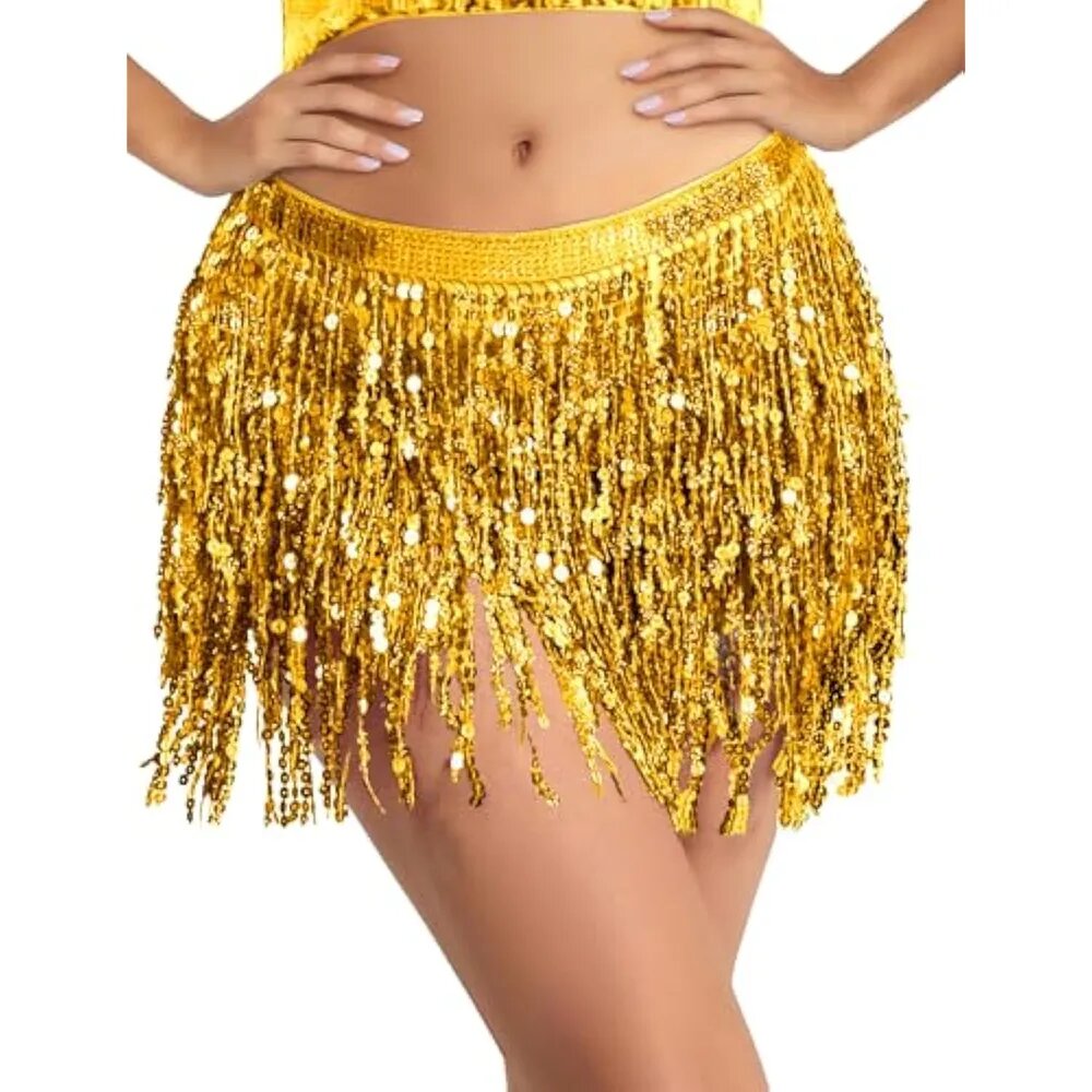 Костюм для танца живота женский, Костюм / пояс для восточных танцев с монетками.