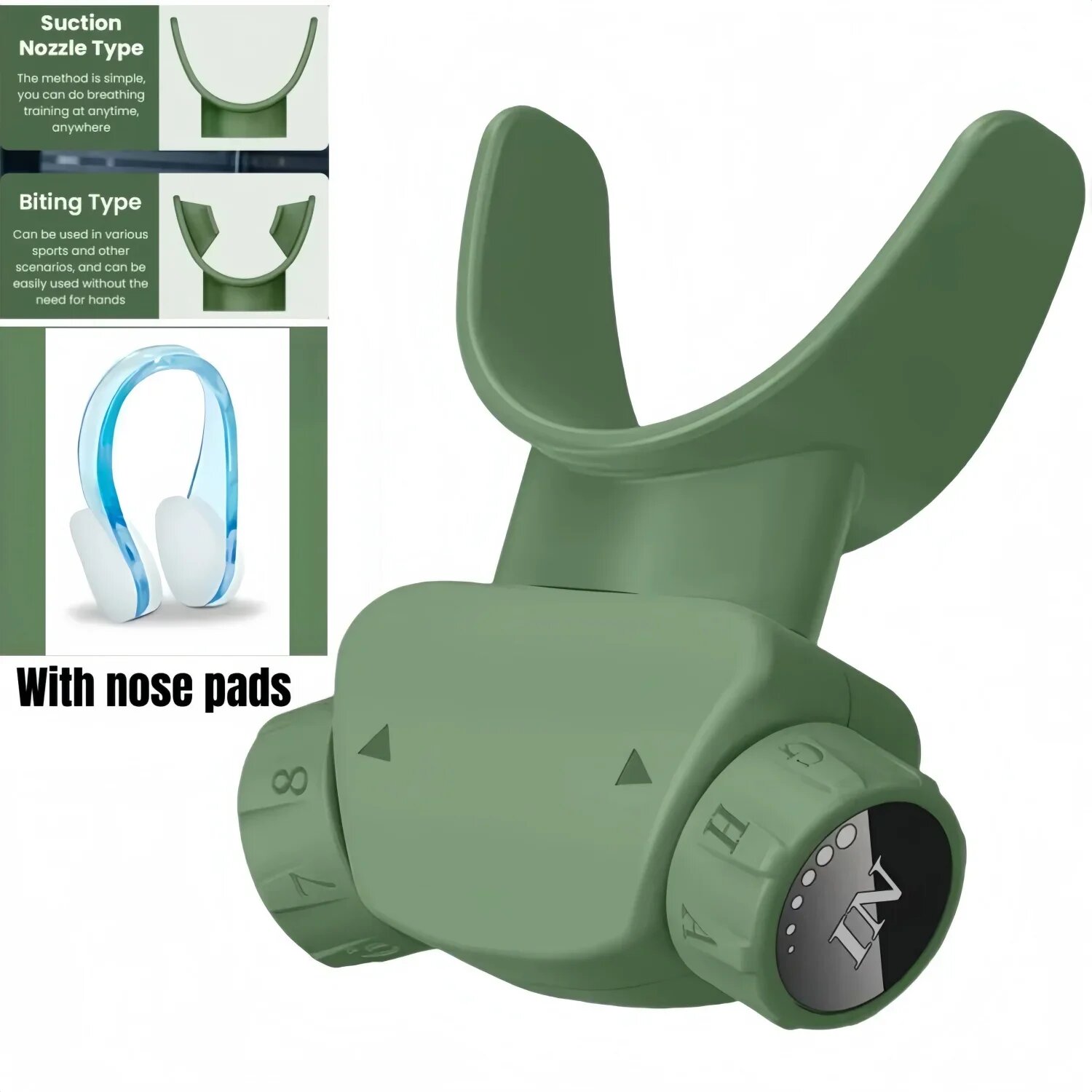 Профессиональный дыхательный тренажер Зеленый, зеленый