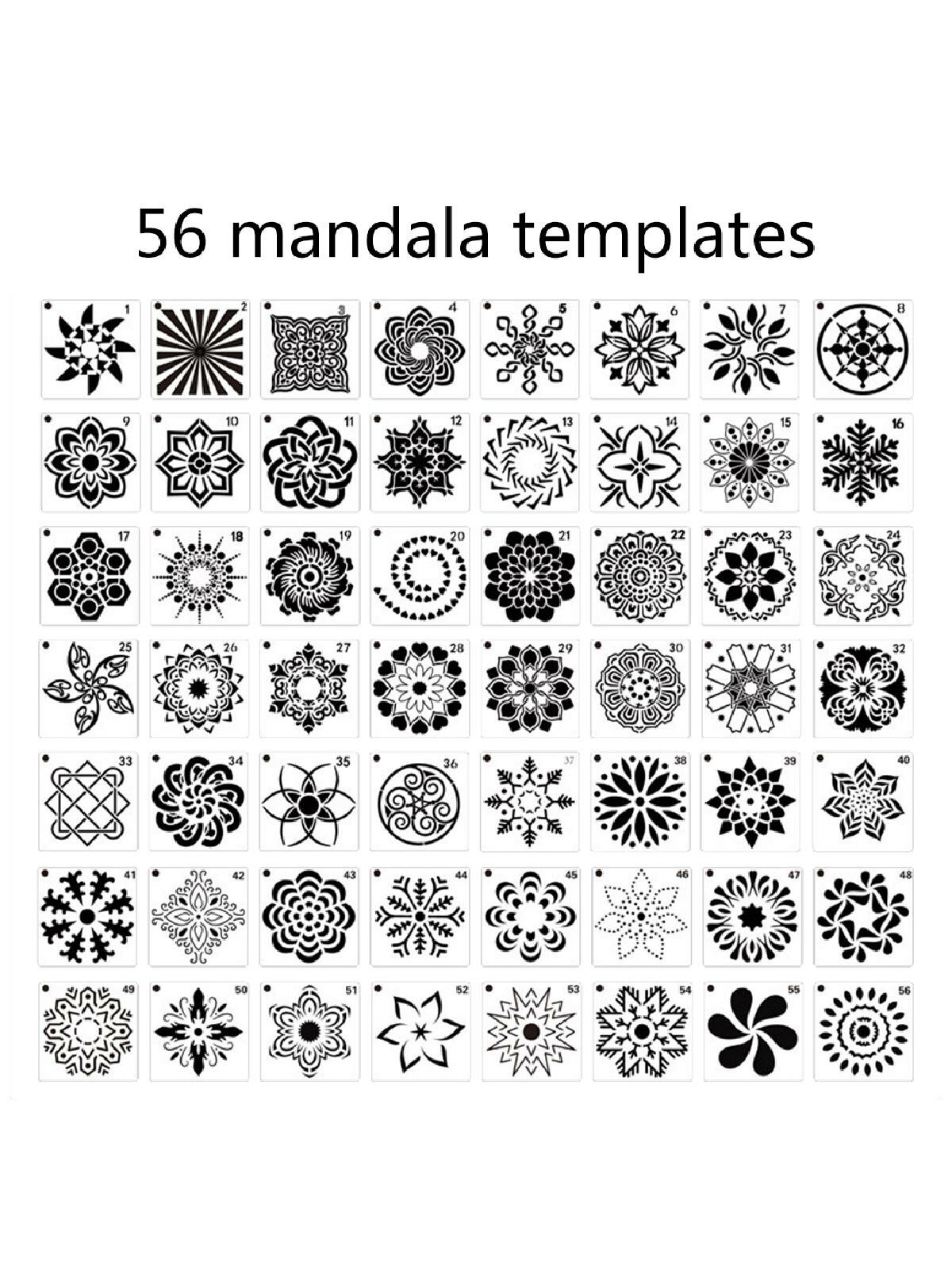 Интересные Шаблоны рисования Трафаретов Мандалы для домашнего декора стен автомобиля 36/56шт