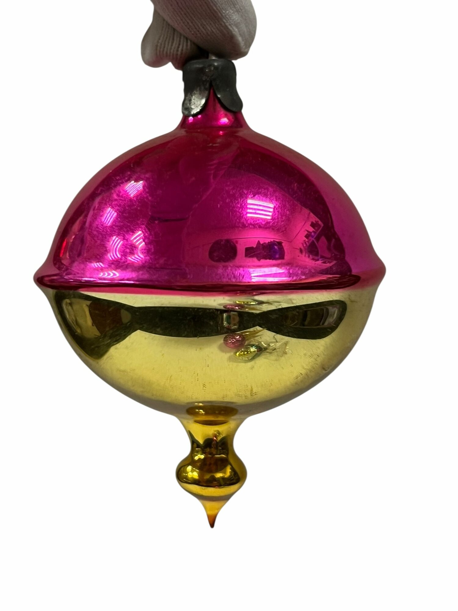 Советская елочная игрушка, Юла, волчок. Сделано в СССР