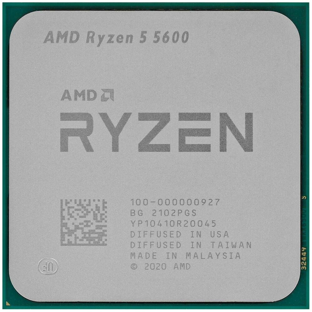 Процессор AMD Ryzen 5 5600, 3.5ГГц, (Turbo 4.4ГГц), 6-ядерный, L3 32МБ, Сокет AM4, OEM