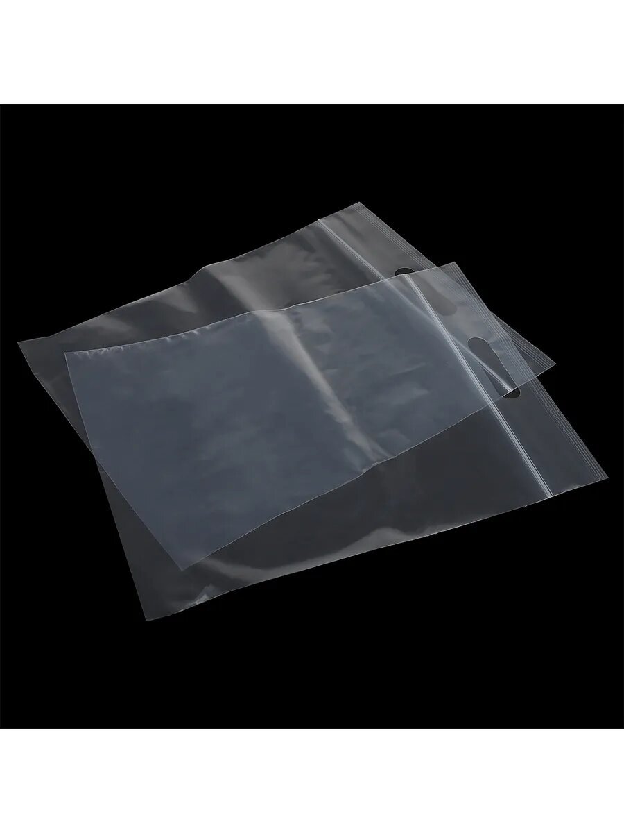 Пакет упаковочный zip lock зип лок с вырубной ручкой 80 мкм