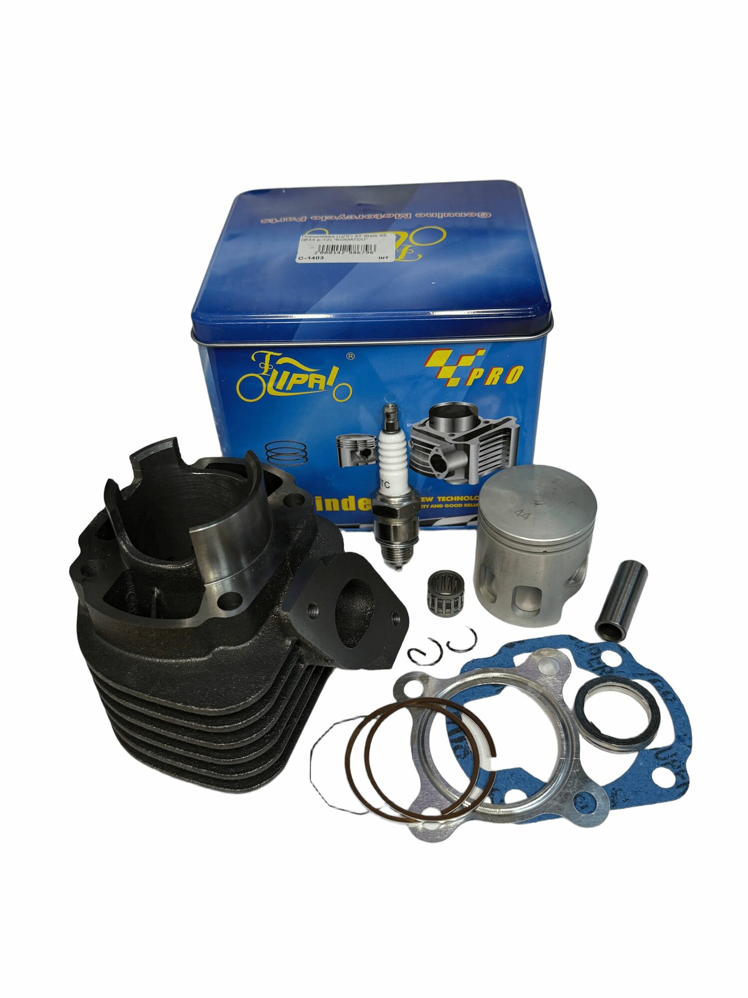 Поршневая (ЦПГ) на скутер STELS TACTIC 2t, Vortex, 1E40QMB d-44mm/65cc LIPAI