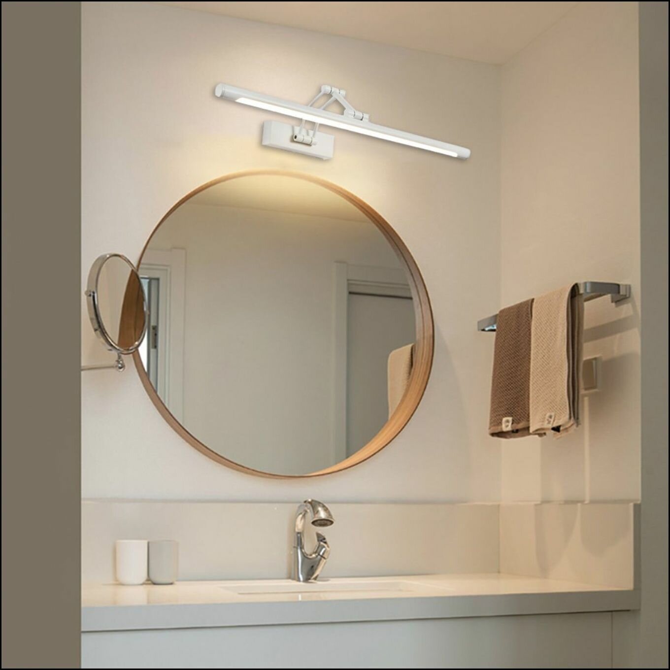 550 мм, новый стиль, складная, простая и стильная светодиодная зеркальная фара для ванной комнаты