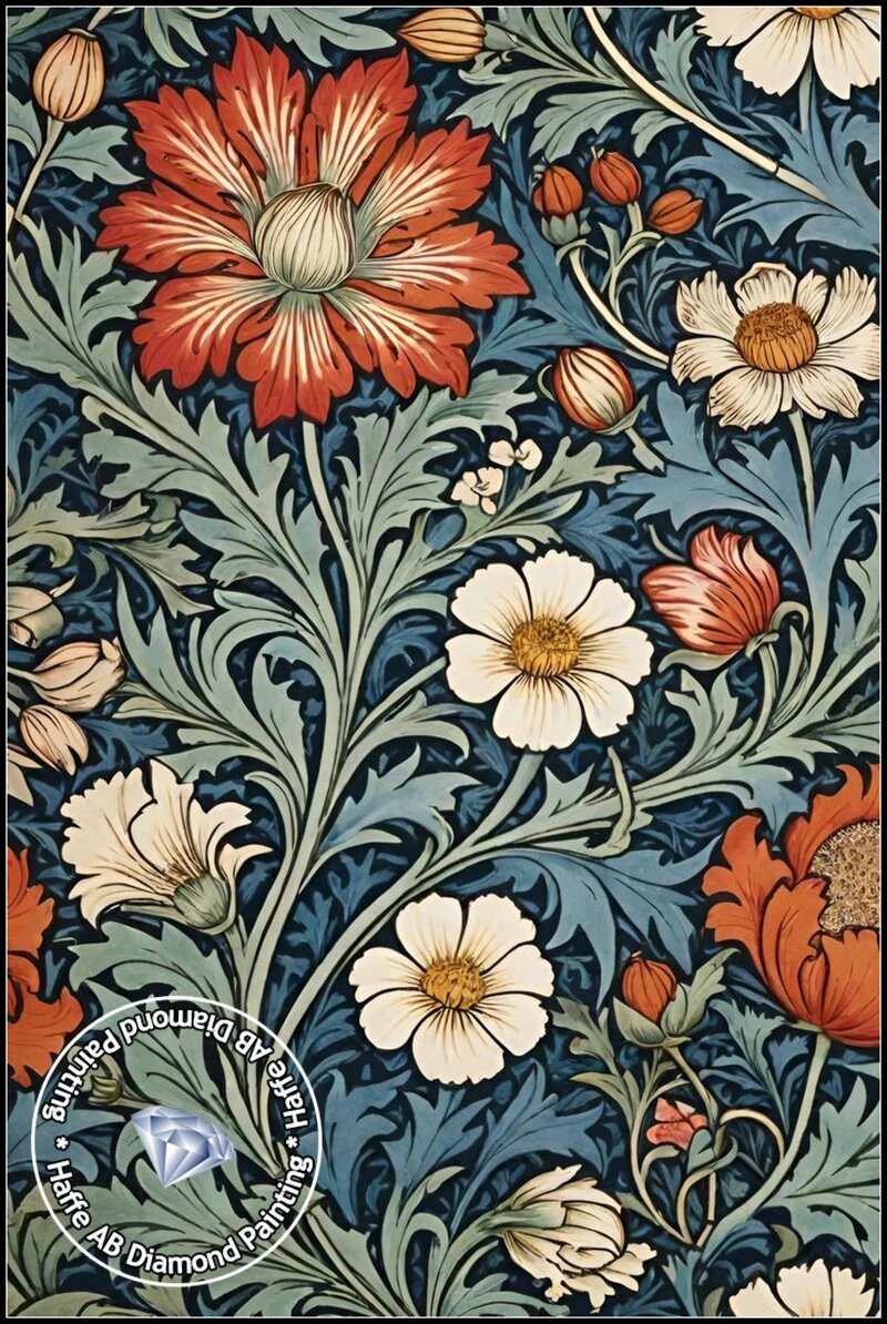 Алмазная вышивка William Morris 30x40см AB Square, Цвет: HXPAB13-20