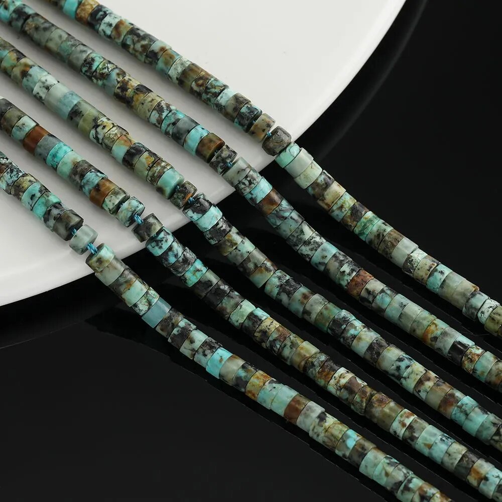 Природный камень бусины-рондели 4х2 мм, бусины Африканский камень, около 145шт/нить