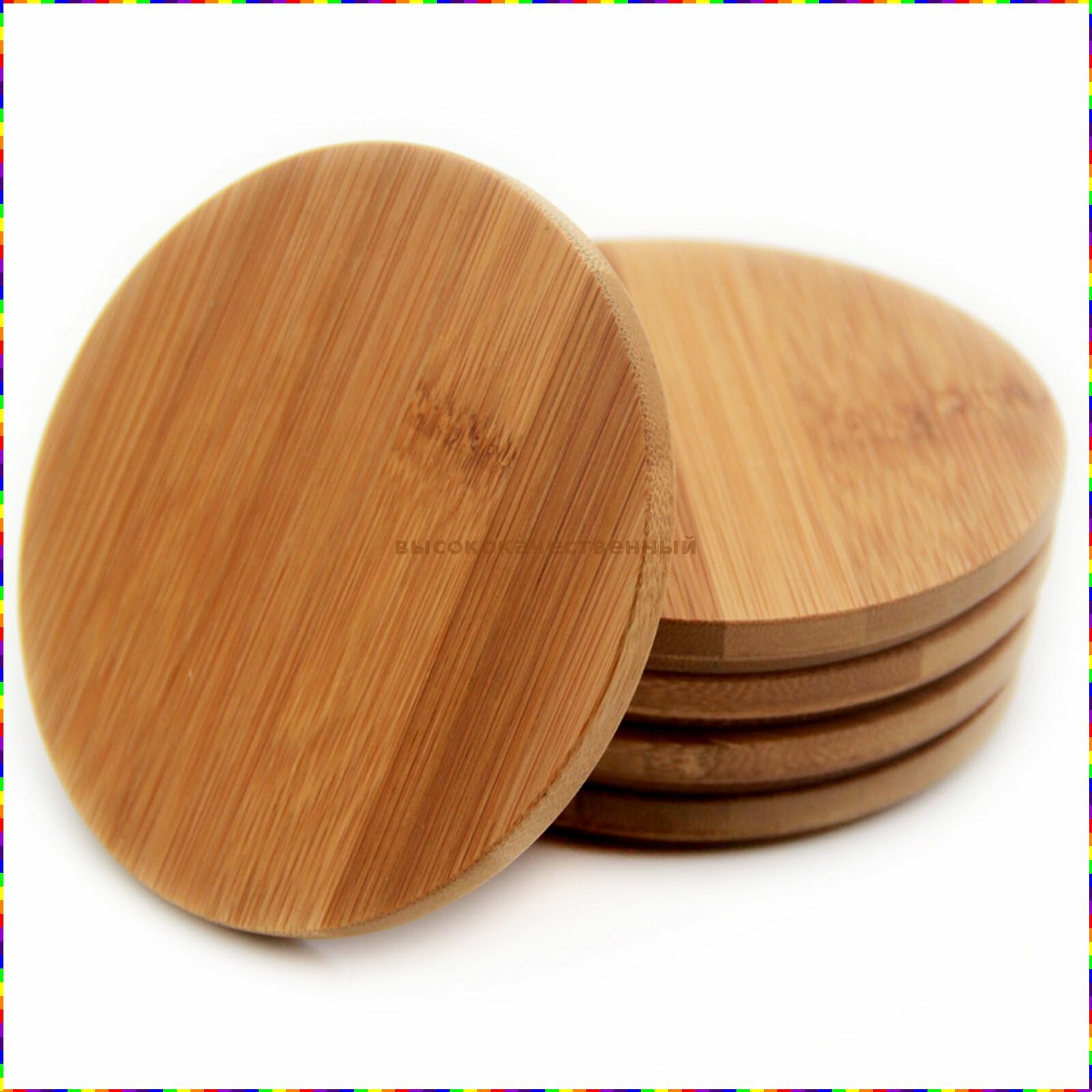 Крышка из дерева для чашки из бамбука