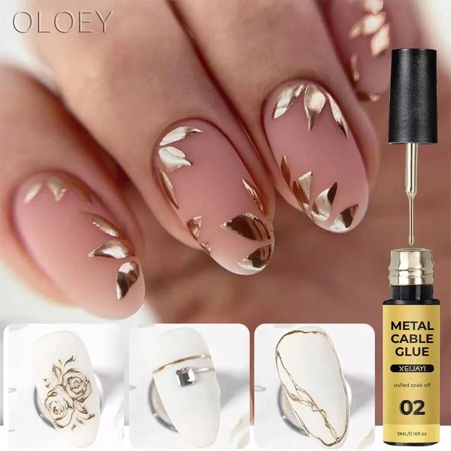 Гель лак для ногтей, Гель-краска для ногтей с тонкой кистью 5ml