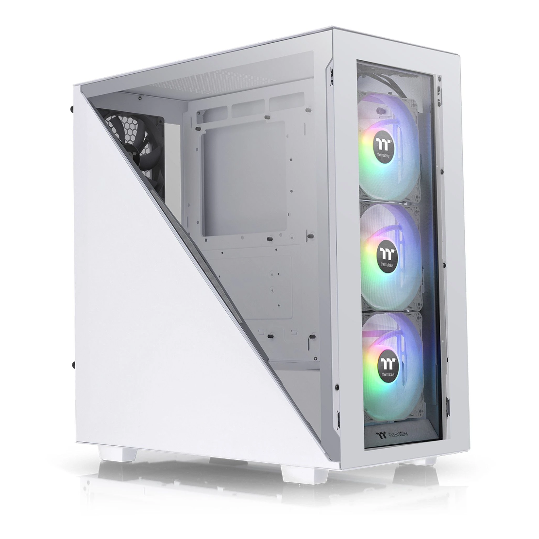 Корпус Thermaltake "Divider 300", ARGB, TG Snow, Midi-Tower, ATX / microATX / Mini-ITX, белый