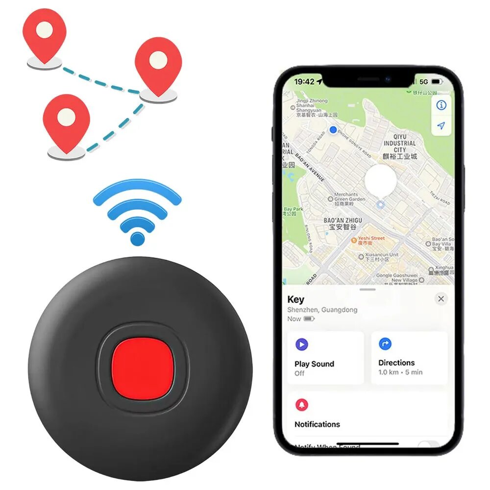 Умный GPS-трекер для Android с функцией Найти устройство и защитой IP68
