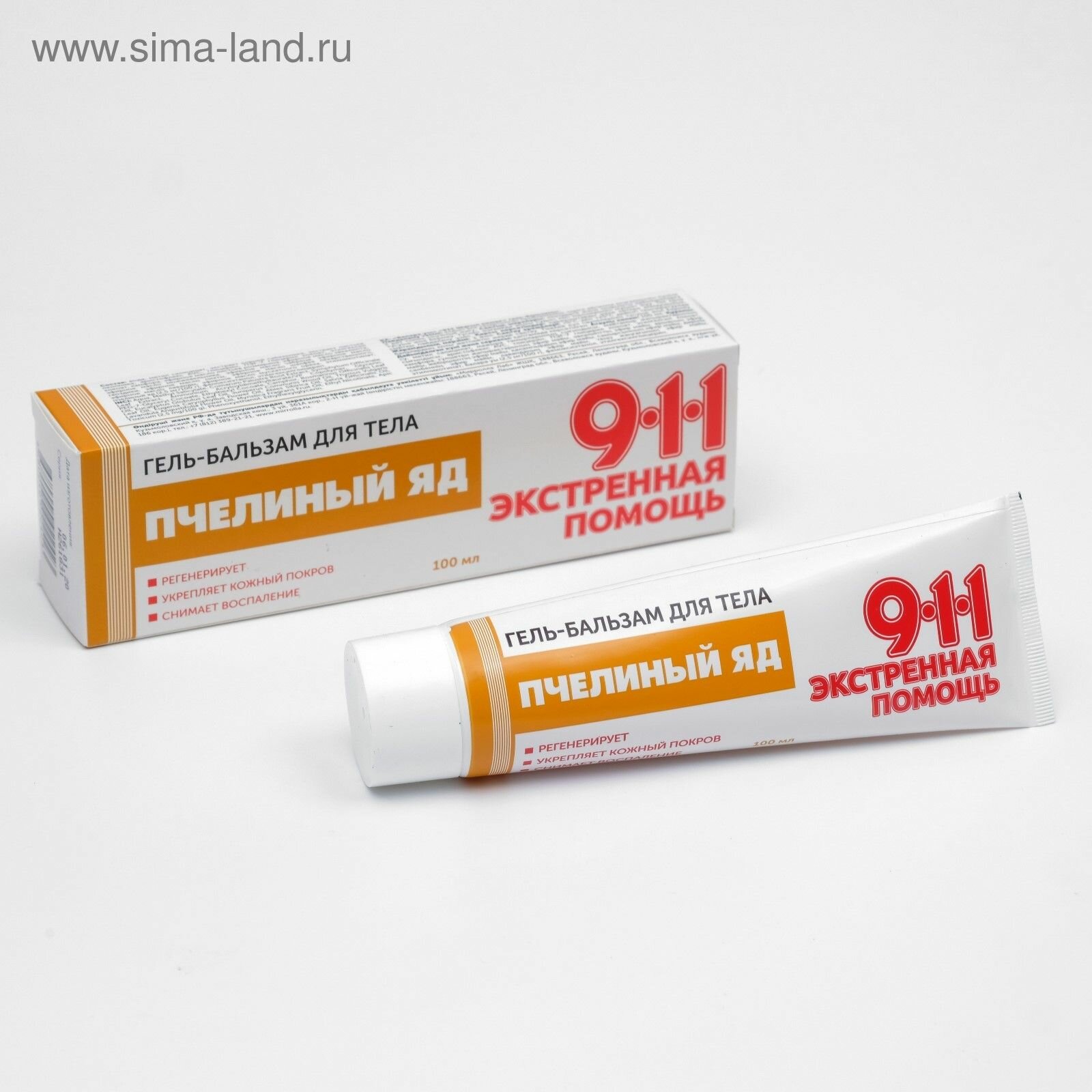 Гель-бальзам для суставов 911 Пчелиный яд , 100 мл