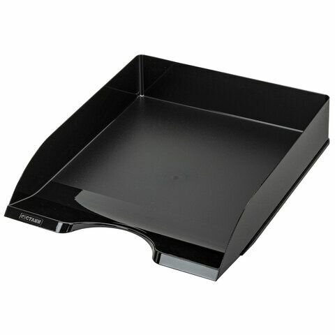 3 шт. Лоток горизонтальный для бумаг "Дельта", А4 (315х250х60 мм), черный, ЛТГ-30460