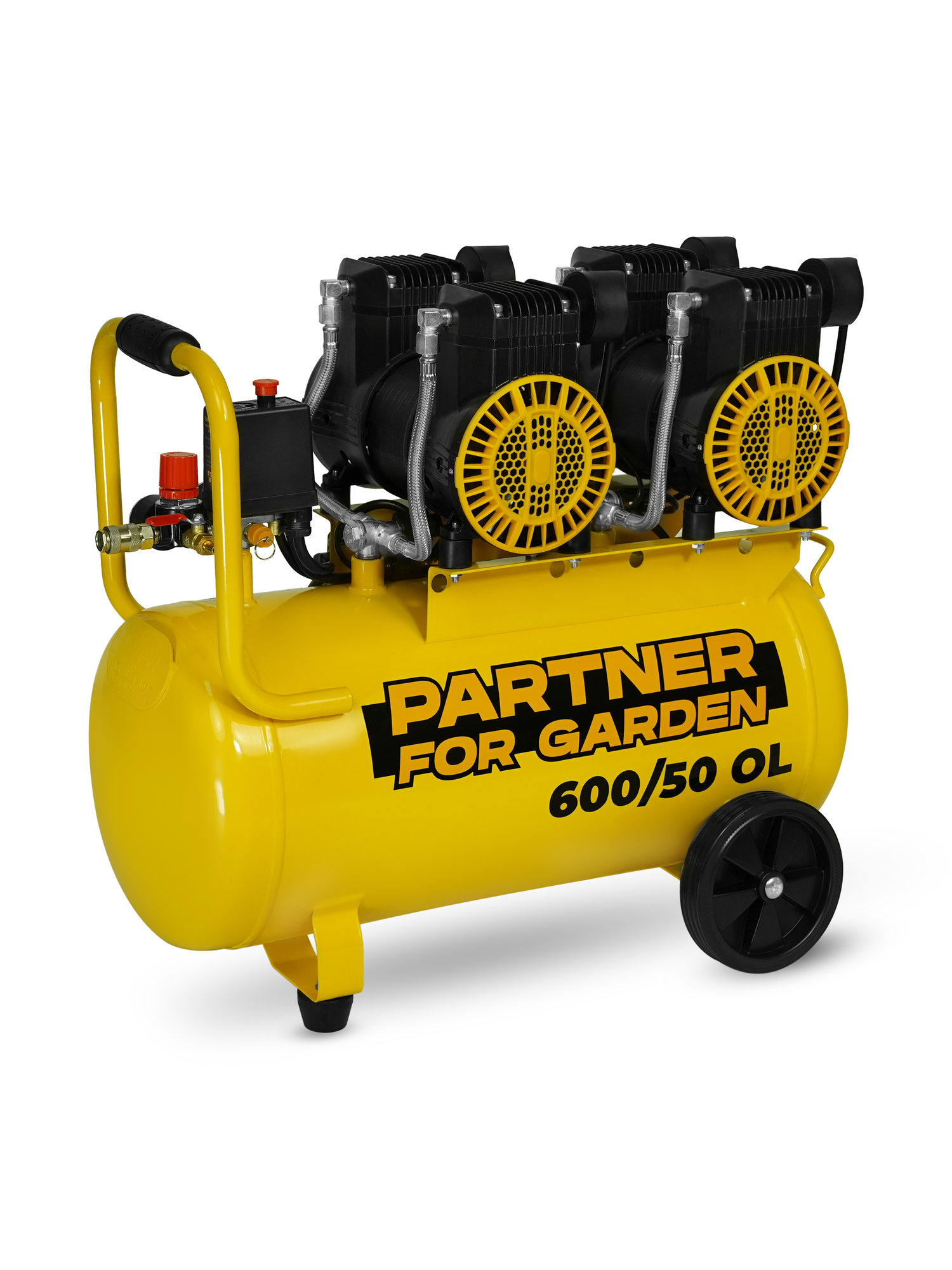 Компрессор воздушный безмасляный Partner for Garden 600/50 OL ( 220В, 3500 Вт, 2800 об/мин, асинхронный , 600 л/мин )