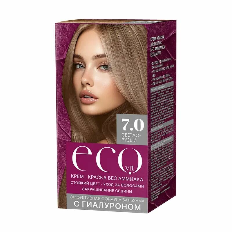 Крем-краска для волос Color Luxury , ECOVIT для окрашивания и тонирования в домашних условиях.