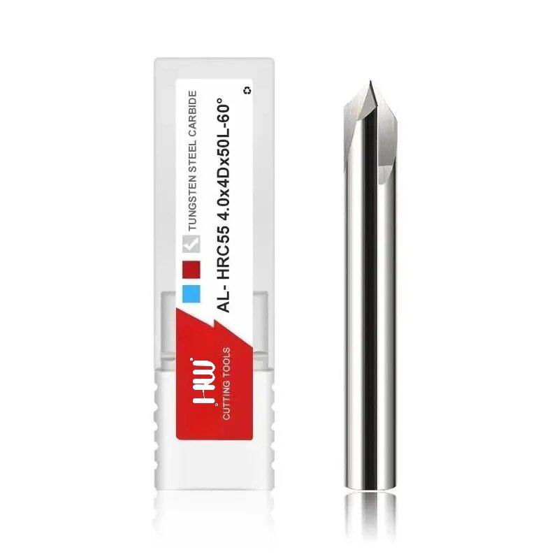 Фреза HUIWANG HRC65 3-флейтовая 60/90/120 градусов AL-HRC55, 90 Degree, 3.0x3Dx50L