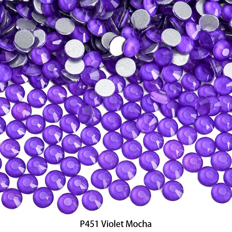 Bobohoo Фиолетовые стеклянные стразы SS6-SS30 для декорирования