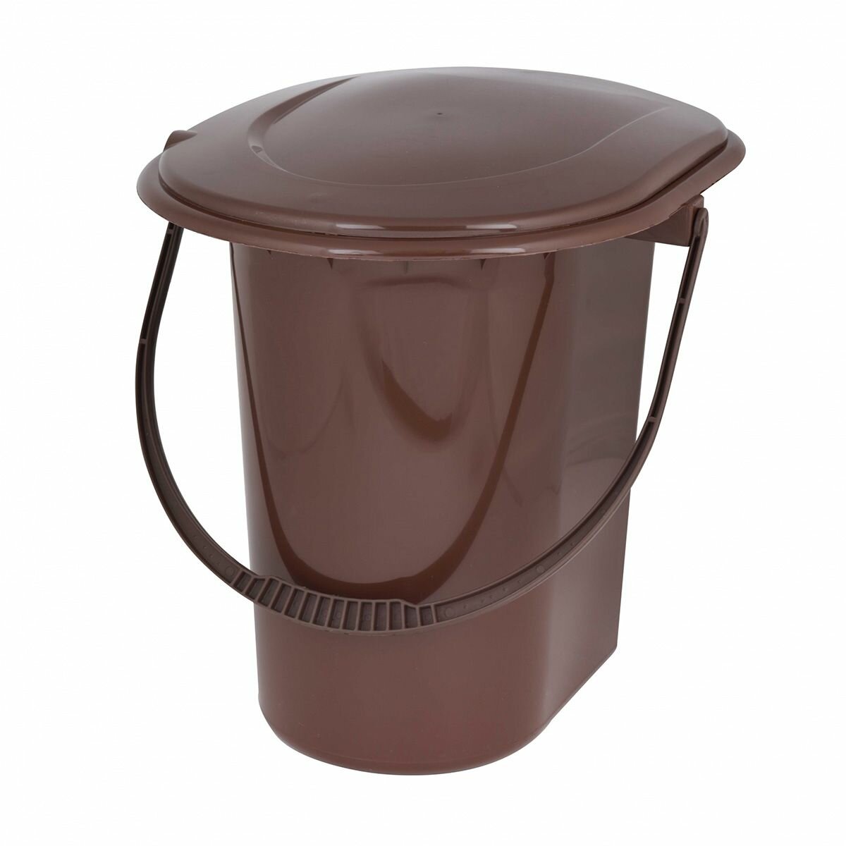 Ведро-туалет Альтернатива пластиковое, с крышкой, 18 л, коричневое