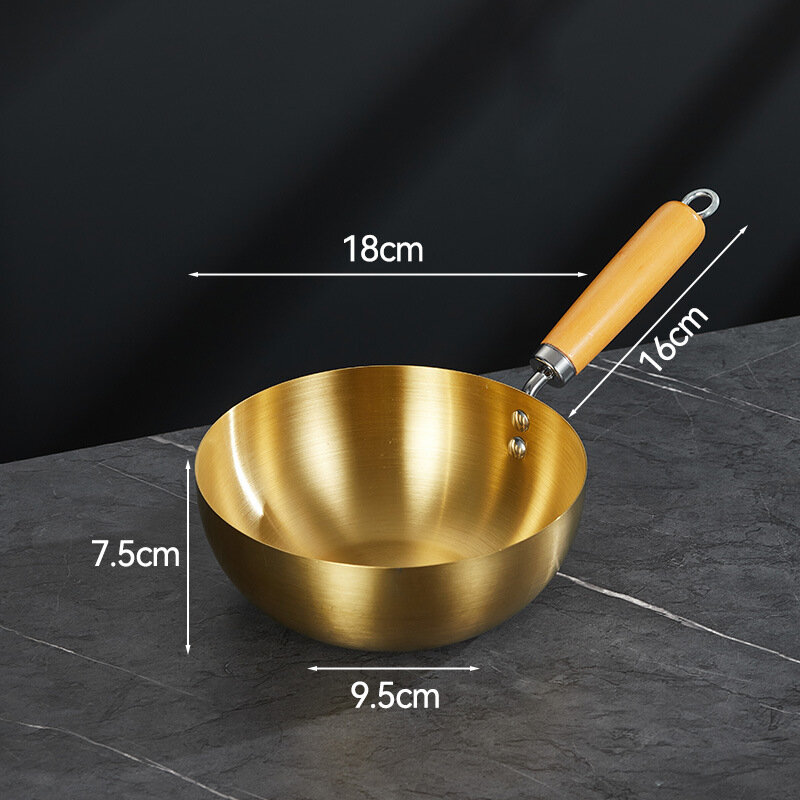 Прямо от производителя, вок из нержавеющей стали без покрытия, глубокая кастрюля с плоским дном для приготовления пищи на открытом воздухе, подходит для газовых и индукционных плит.