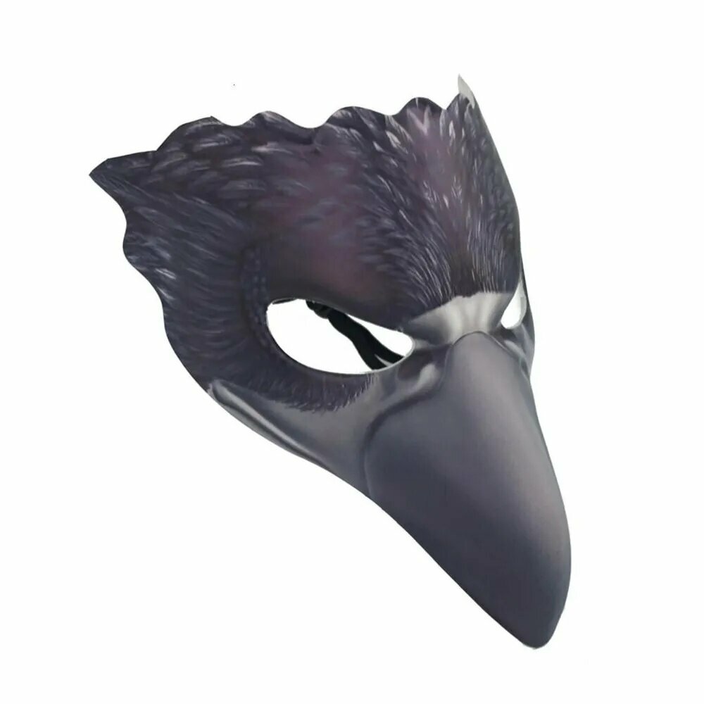 Прочная кожаная маска ястреба для маскарадных балов и Хэллоуина, - Ворона
