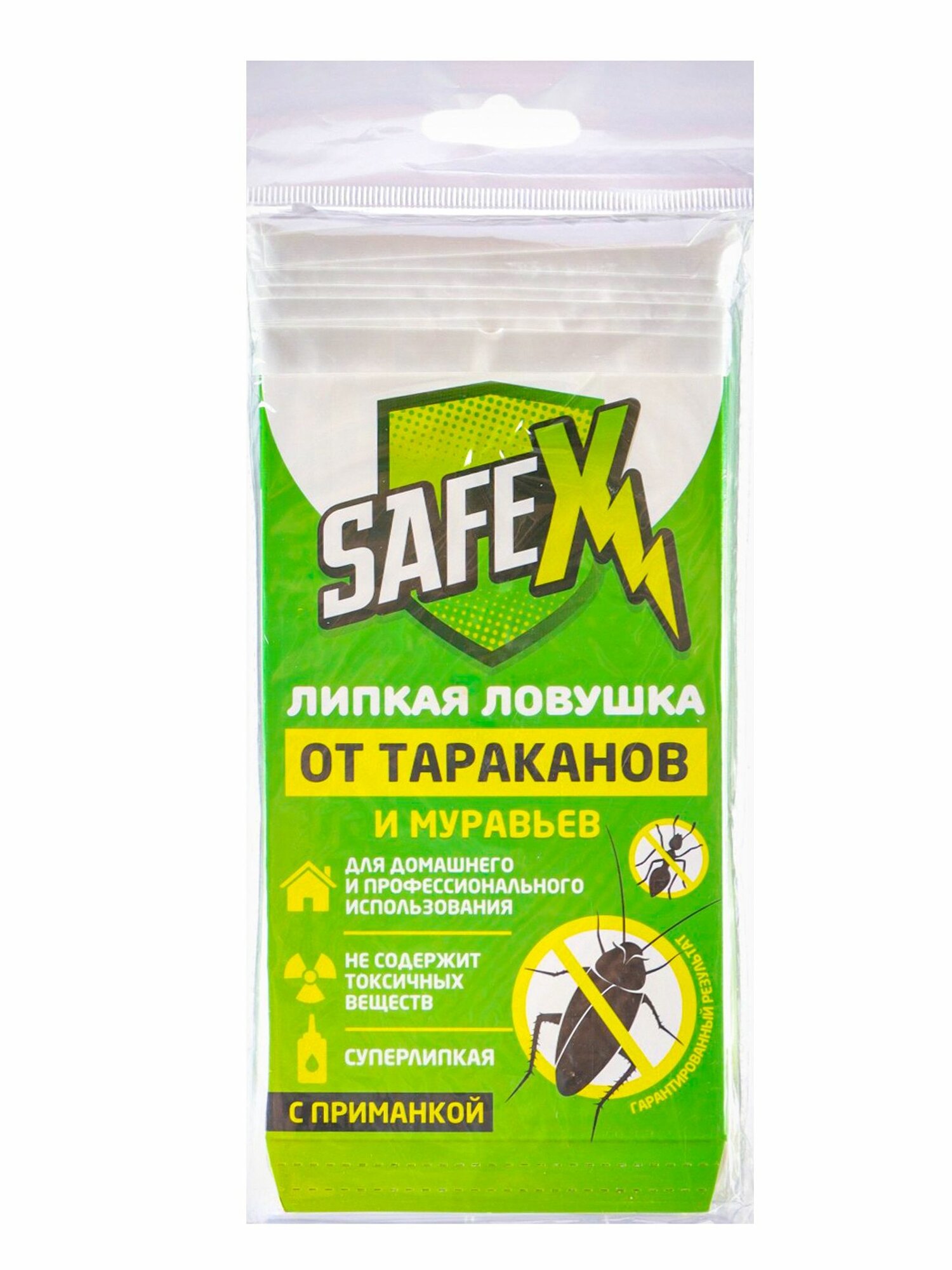 Клеевая ловушка-домик от тараканов и муравьев SAFEX, набор 10 шт. Средство для уничтожения насекомых в квартире, доме