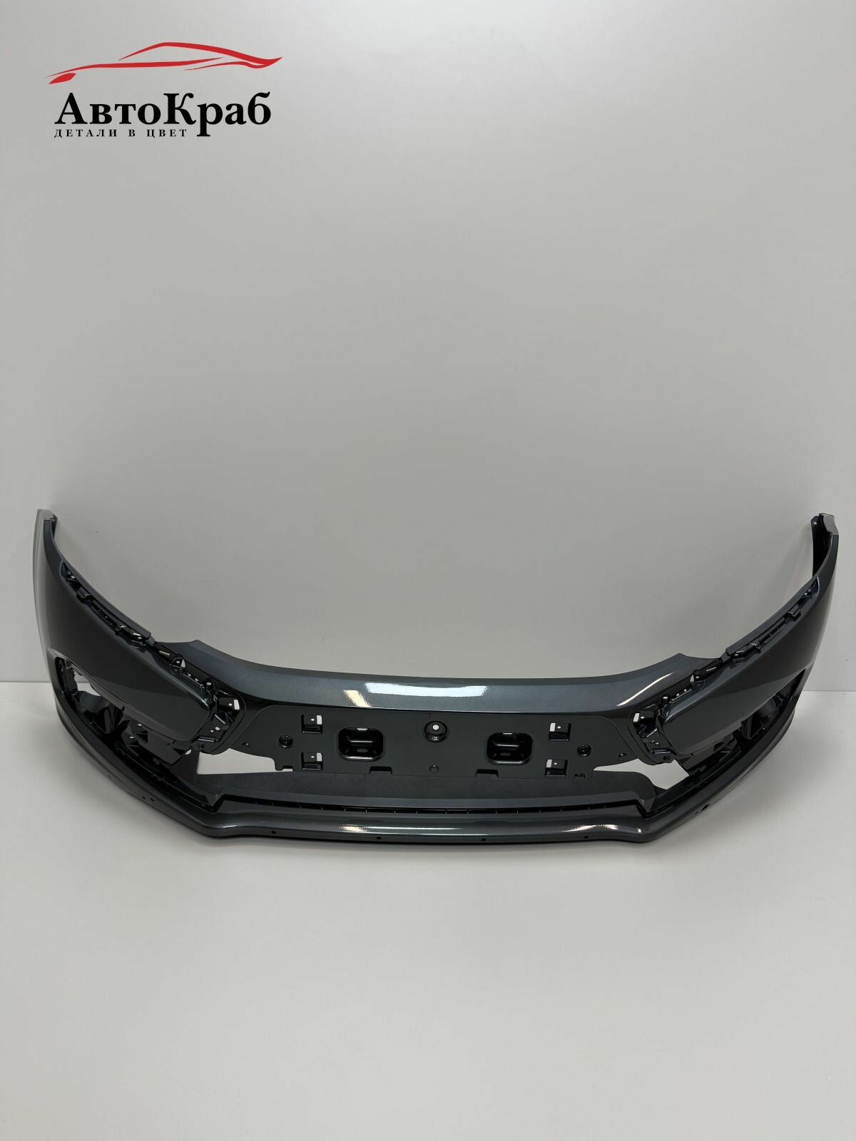 Бампер передний в цвет для Лада Гранта Кросс 2018 - 2026 г. 633 - борнео