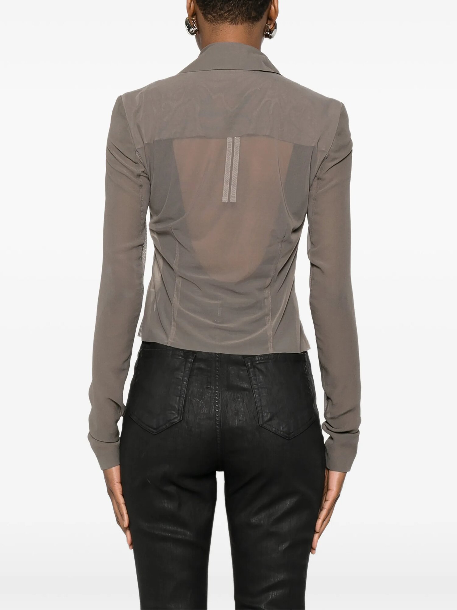Куртка Rick Owens Classic Biker jacket, размер 44, brown — фото 1