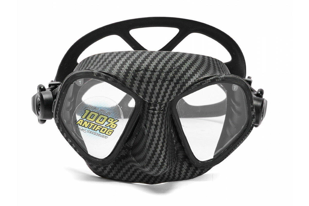 Маска для фридайвинга, дайвинга, подводной охоты и сноркглинга C4 CONDOR CARBON ANTIFOG