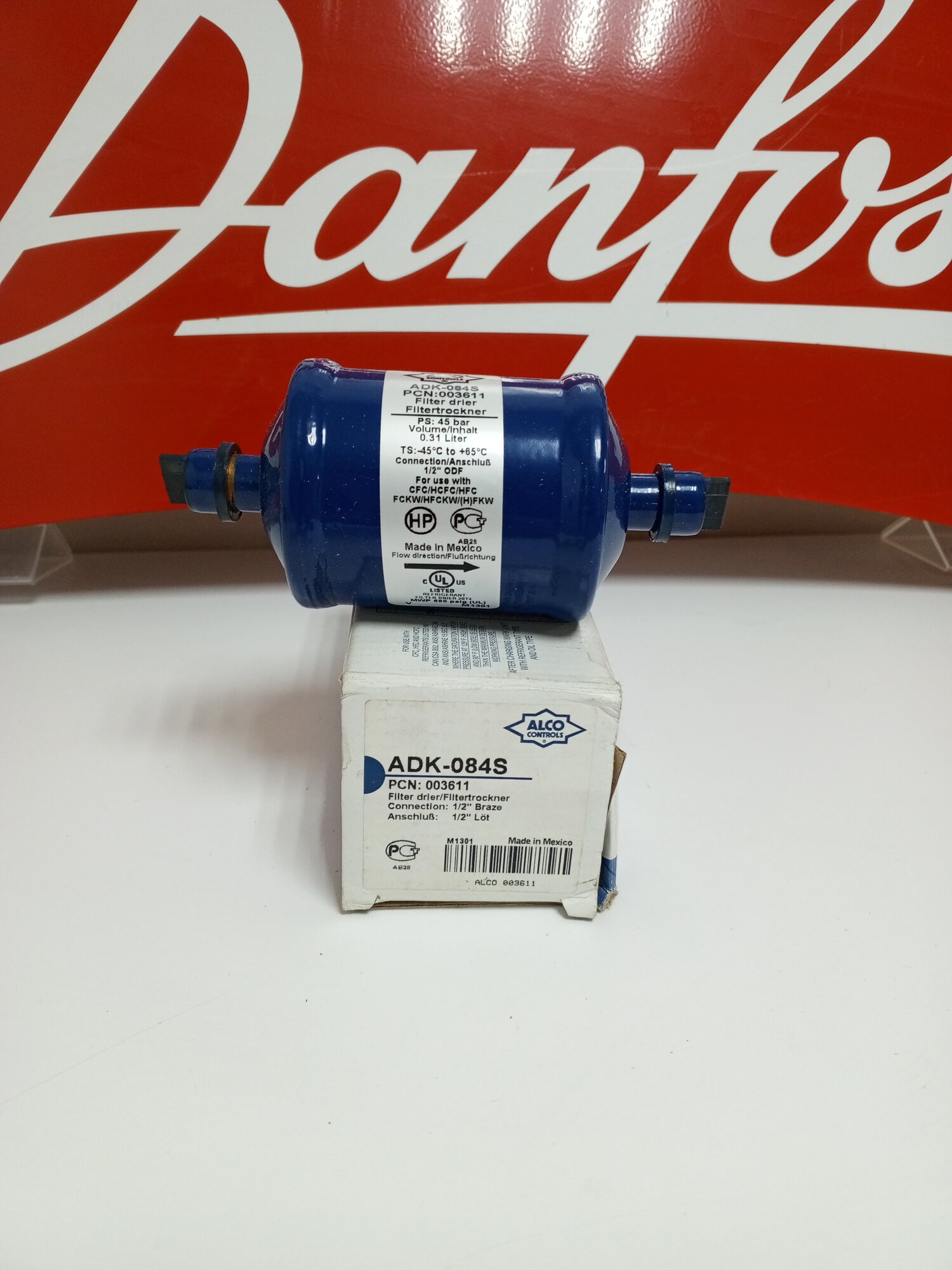 ADK-084 — это модель герметичного фильтра-осушителя производства компании (подразделение Emerson ALCO 003610