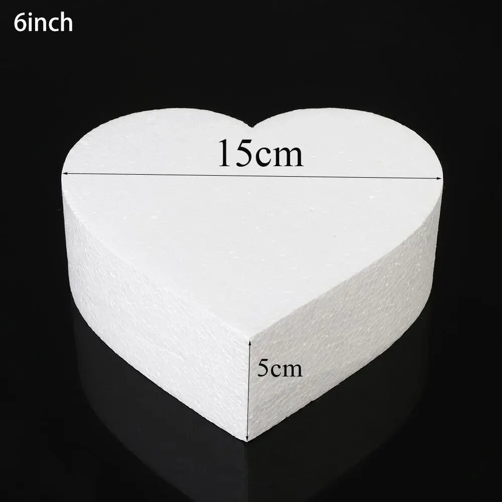 Форма для торта из пенопласта, 4/6/8/10 дюйма, в форме сердца, для вечерние, «сделай сам», практическая модель, полистирол, пенопласт, свадебное украшение, кухонные аксессуары