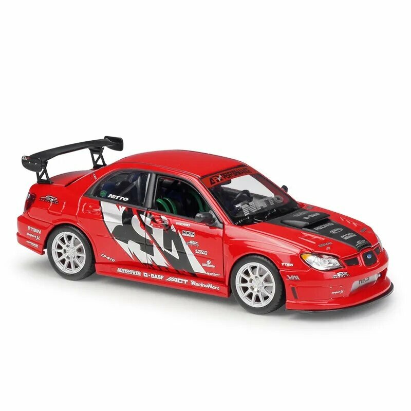 WELLY 1:24 APR Subaru lmpreza Performance Alloy Car Model, подарки для мальчиков, коллекции хобби, подарки на день рождения