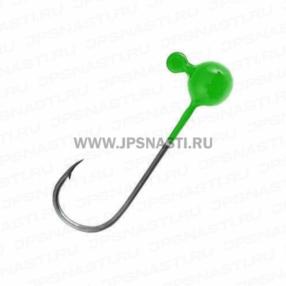 Форелевые джиг-головки дл оснащения силиконовых приманок Мормыш Шар UltraLight, 1.8 гр, #2, флуоресцентный зеленый