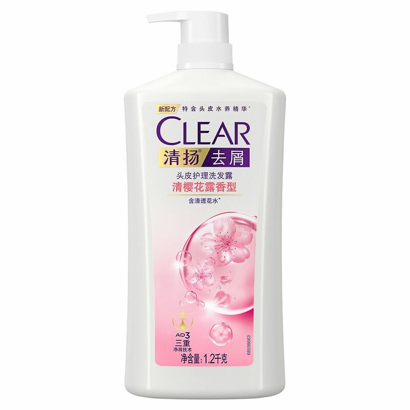 Шампунь унисекс CLEAR с ароматом цветующей сакуры увлажняющий от перхоти, 1200g