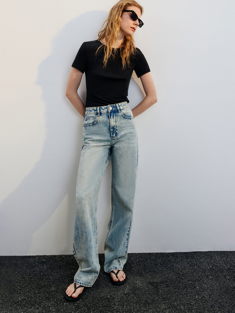 Джинсы широкие mixmatch 