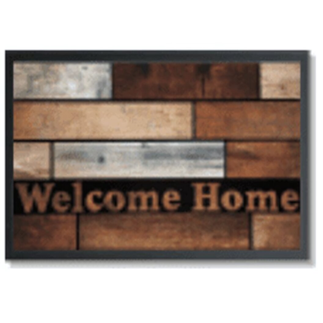 Коврик придверный влаговпитывающий «Welcome Home», рисунок дерева, 45х75см