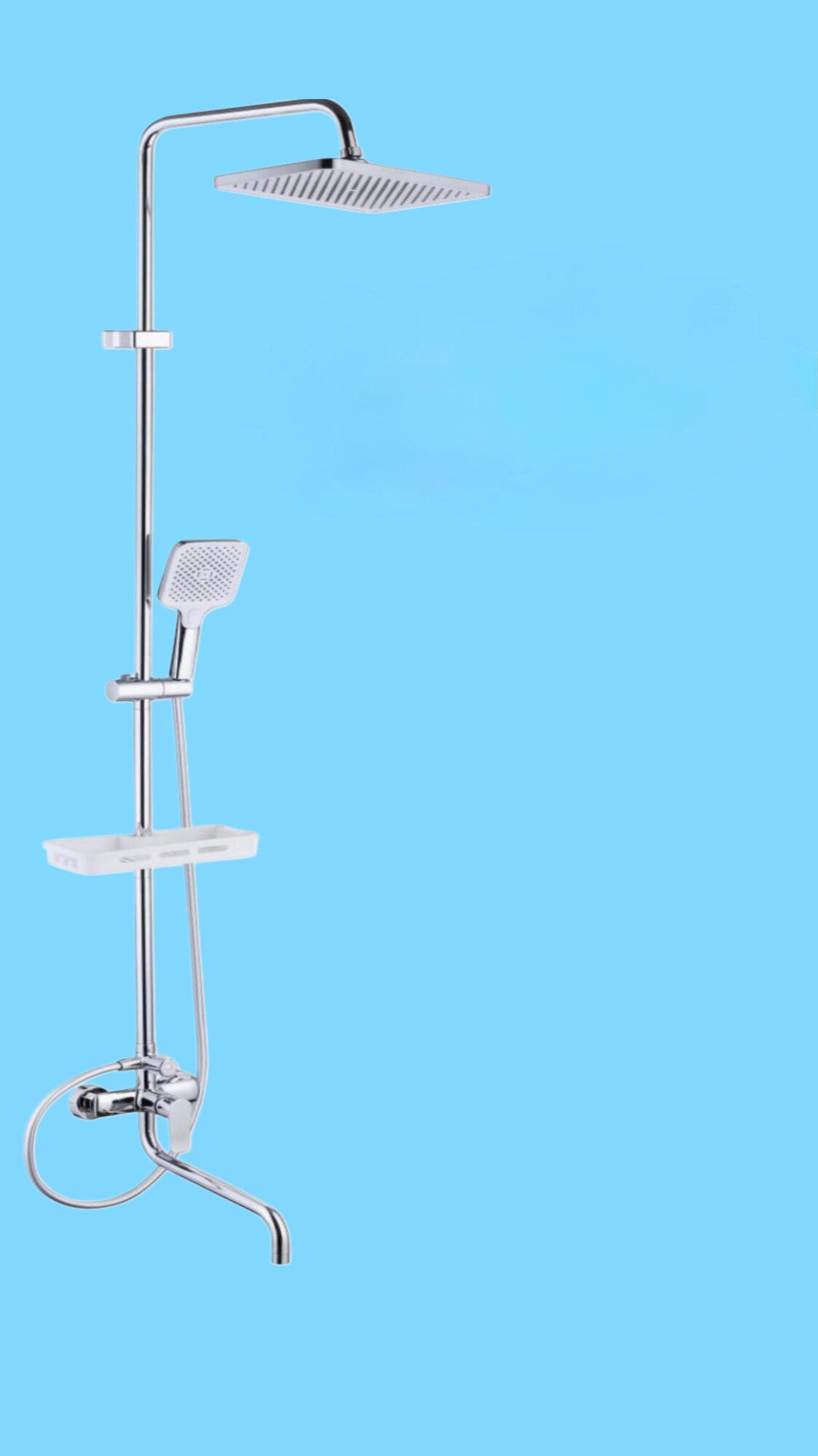 Душевая Система с тропическим душем смеситель для ванны хром 160см