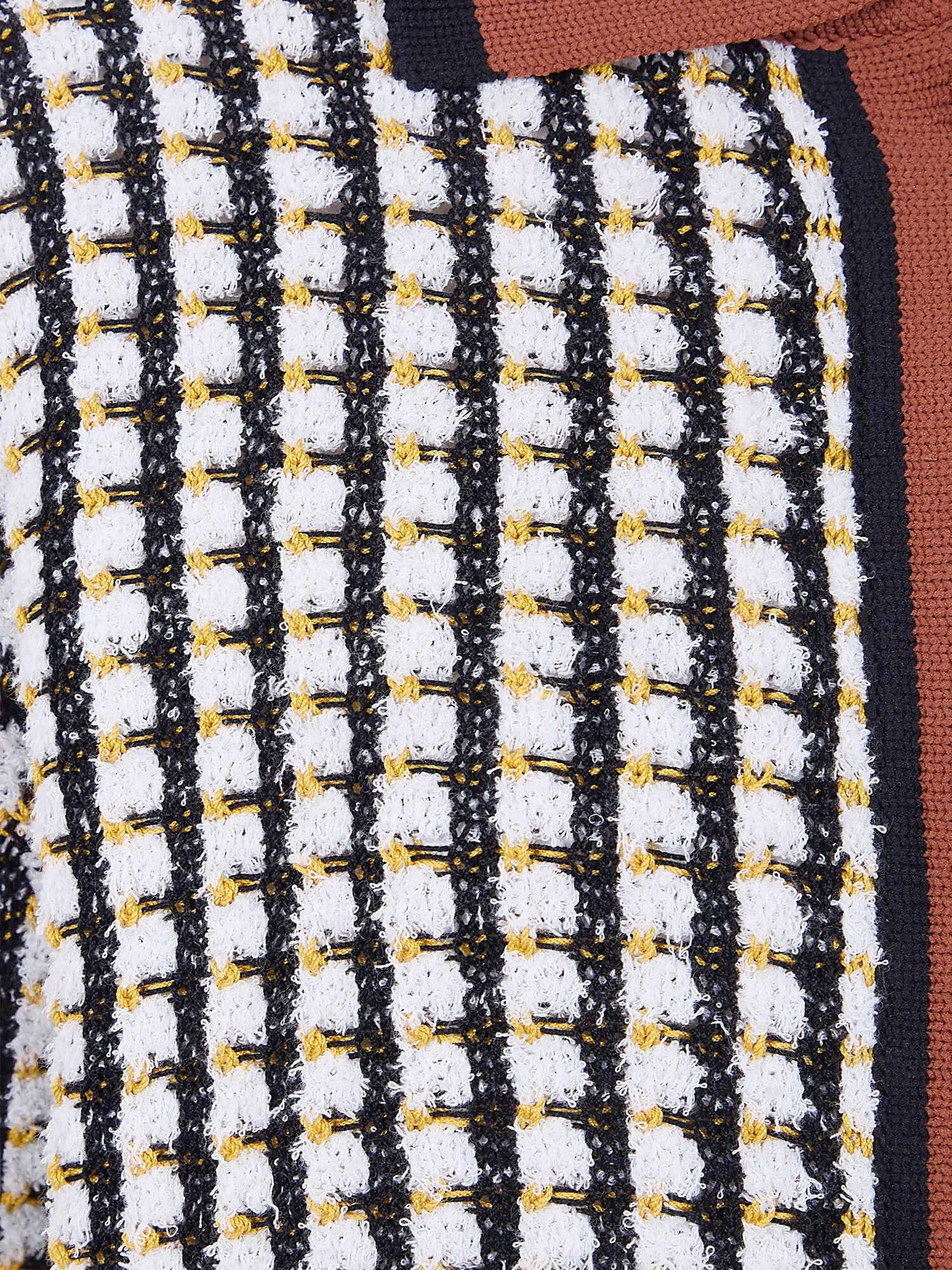 Кардиган Marni Collared grid cotton knitwear, размер 44, коричневый — фото 1