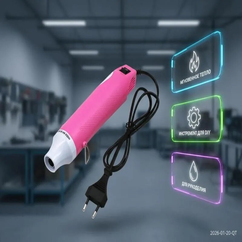 Строительный фен для рукоделия, термоусадки, полимерной глины и скрапбукинга