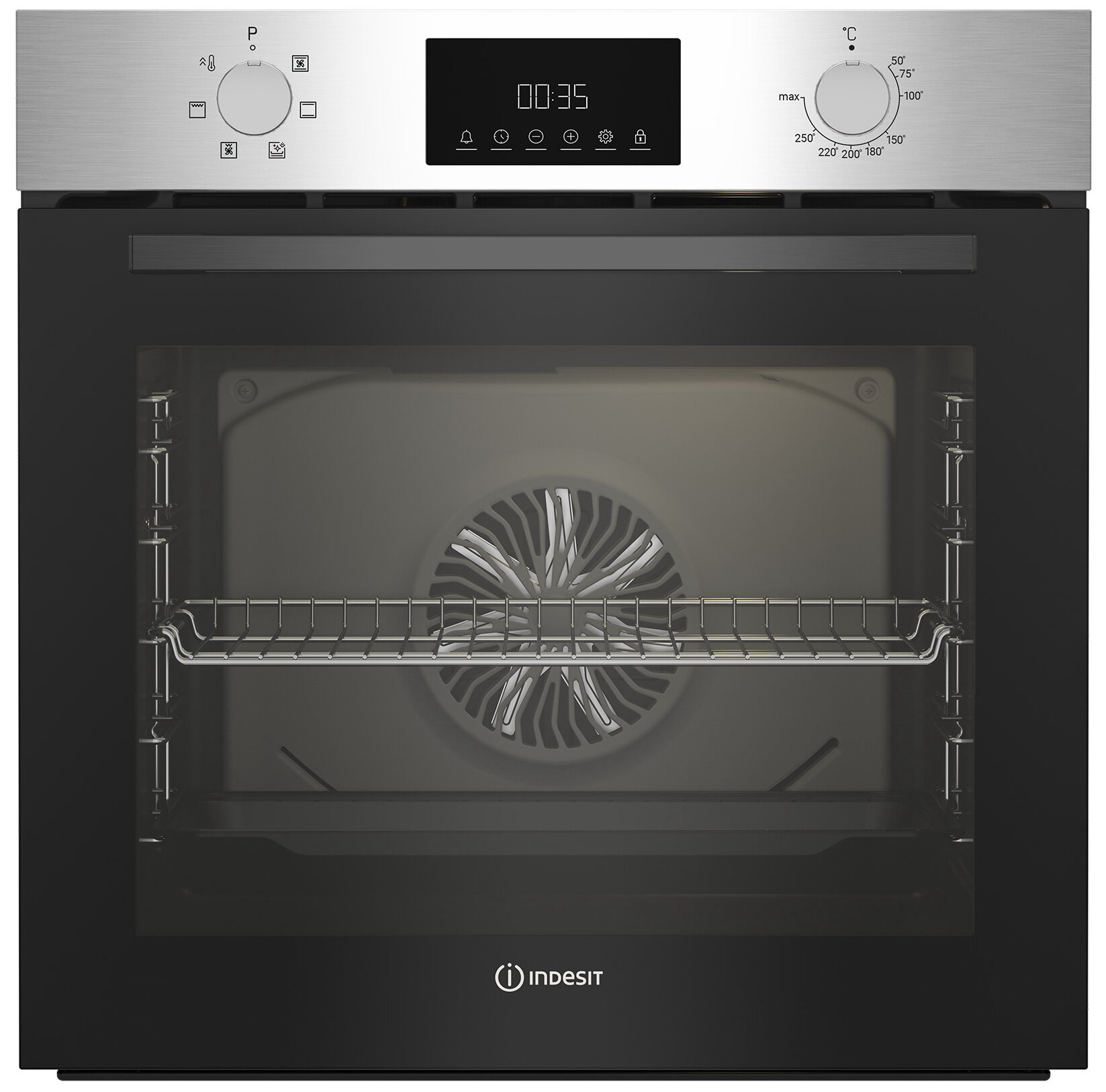 Электрический духовой шкаф Indesit IBFTE 2434 IX, 72 л, 6 режимов