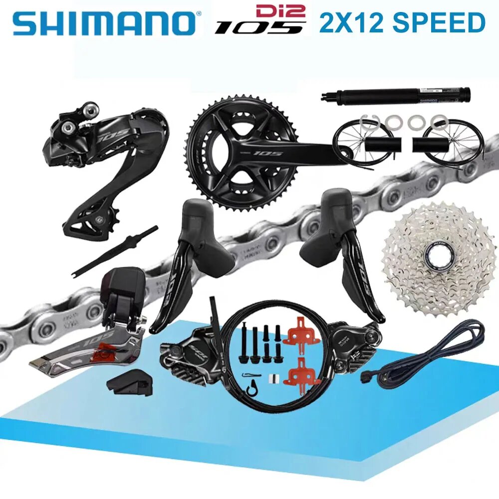 Shimano 105 R7170 Di2 12 скоростей Групповой набор BBR60, 50-34T, 165mm, 11-34T cassette