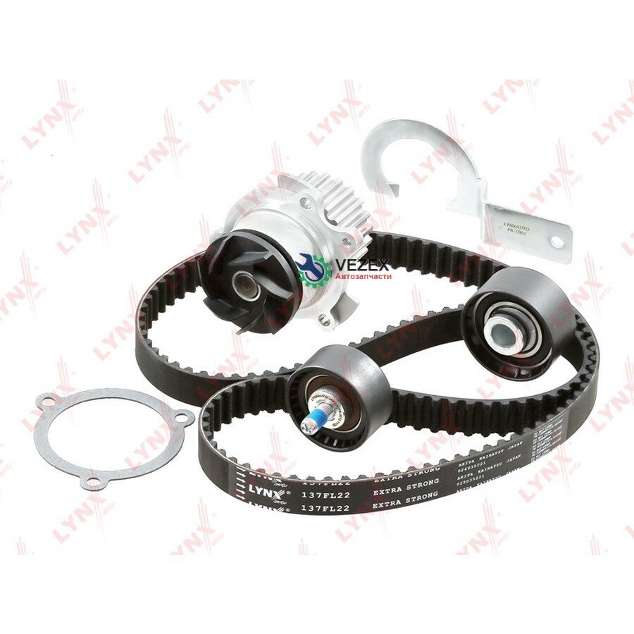 LYNXAUTO PW1300 Комплект ремня ГРМ с водяным насосом (усиленный ремень) LADA 16кл. GRANTA/KALINA/LARGUS/PRIORA/VESTA/XRAY LADA Granta 1.6 11> / Kalina 1.4-1.6 04> / Priora 1.6 08>