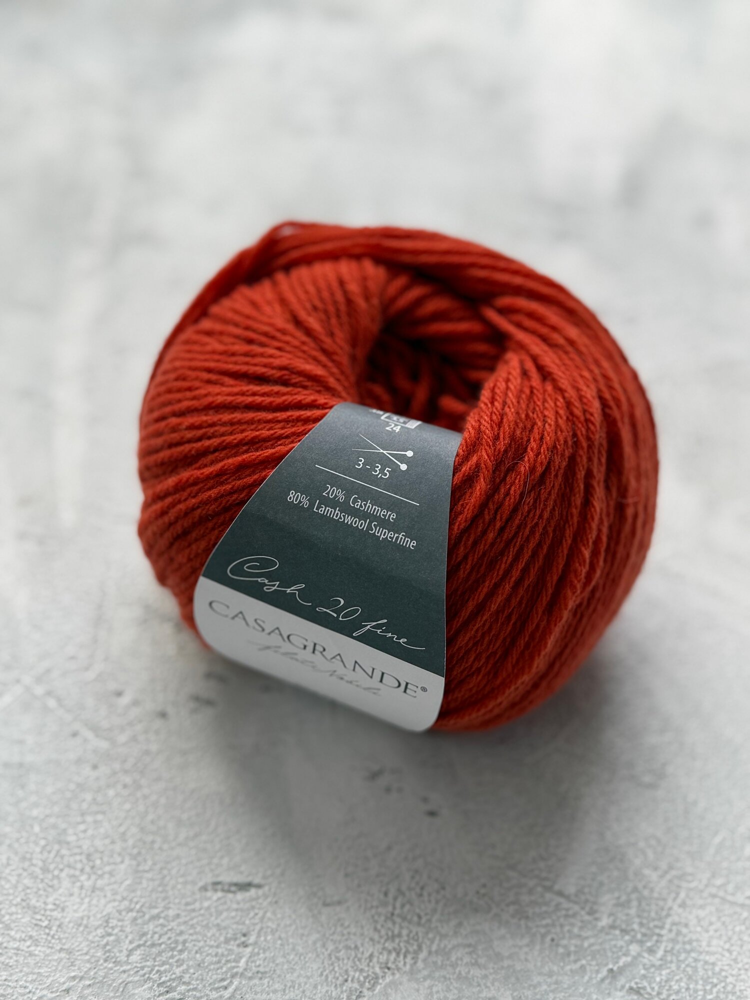 Пряжа для вязания Casagrande Cash 20 (024) 1 моток 50 г/140м