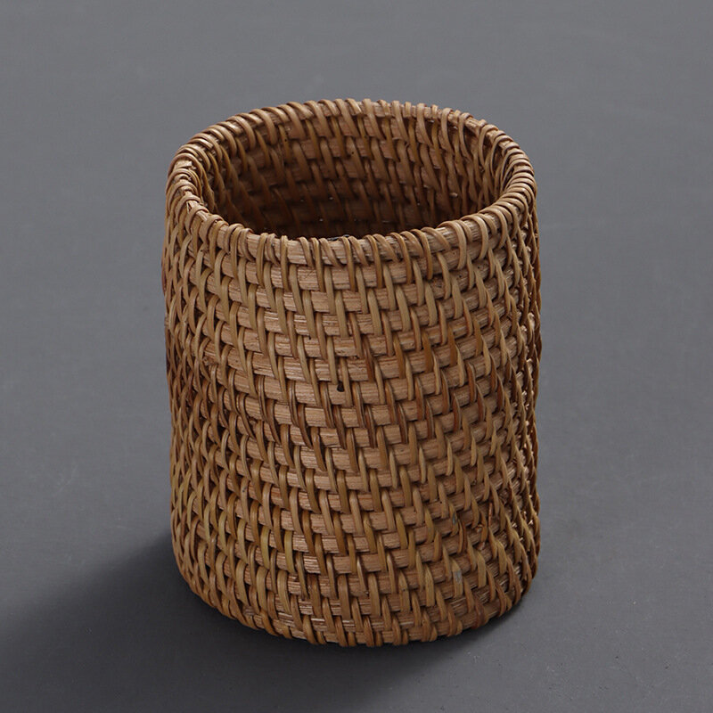 Ручная работа: бамбуковая чайная трубка, аксессуары для чайного сервиза, трубка для хранения принадлежностей для чайной церемонии, креативный держатель для ручек из бамбука и ротанга, корзина для палочек для еды.