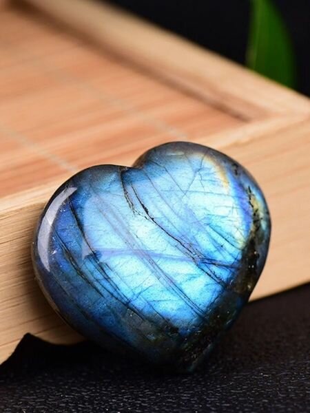 Лабрадорит в форме сердца, натуральный камень любви 20 мм-30 мм