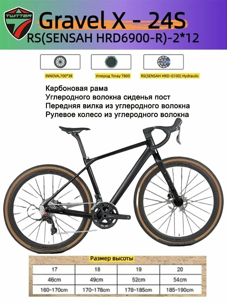 TWITTER BIKE Велосипед Гравийный, Gravel X-2025