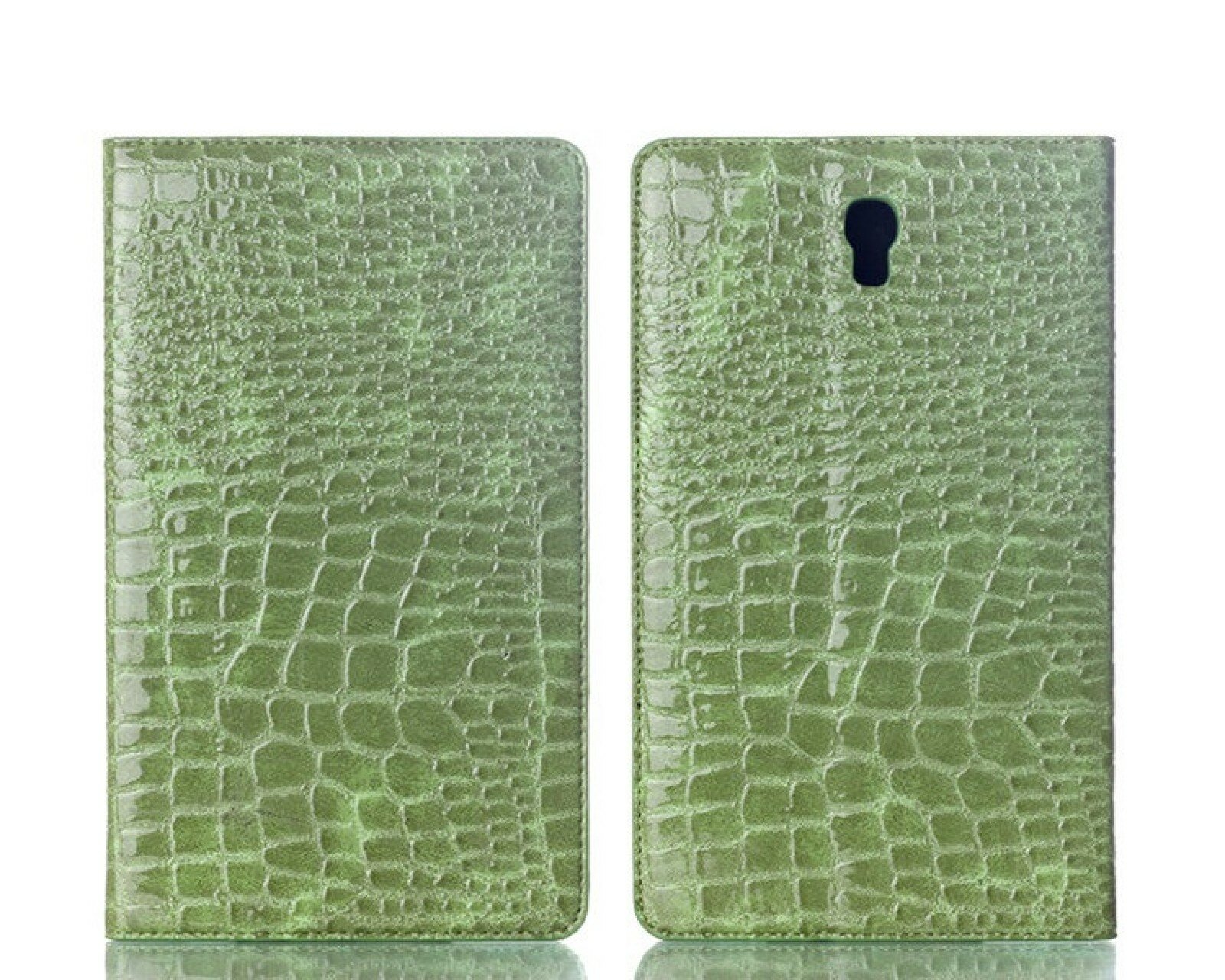 Защитный чехол-футляр MyPads для Samsung Galaxy Tab S 10.5 SM-t800/t801/t805 из лаковой кожи под крокодила зеленый