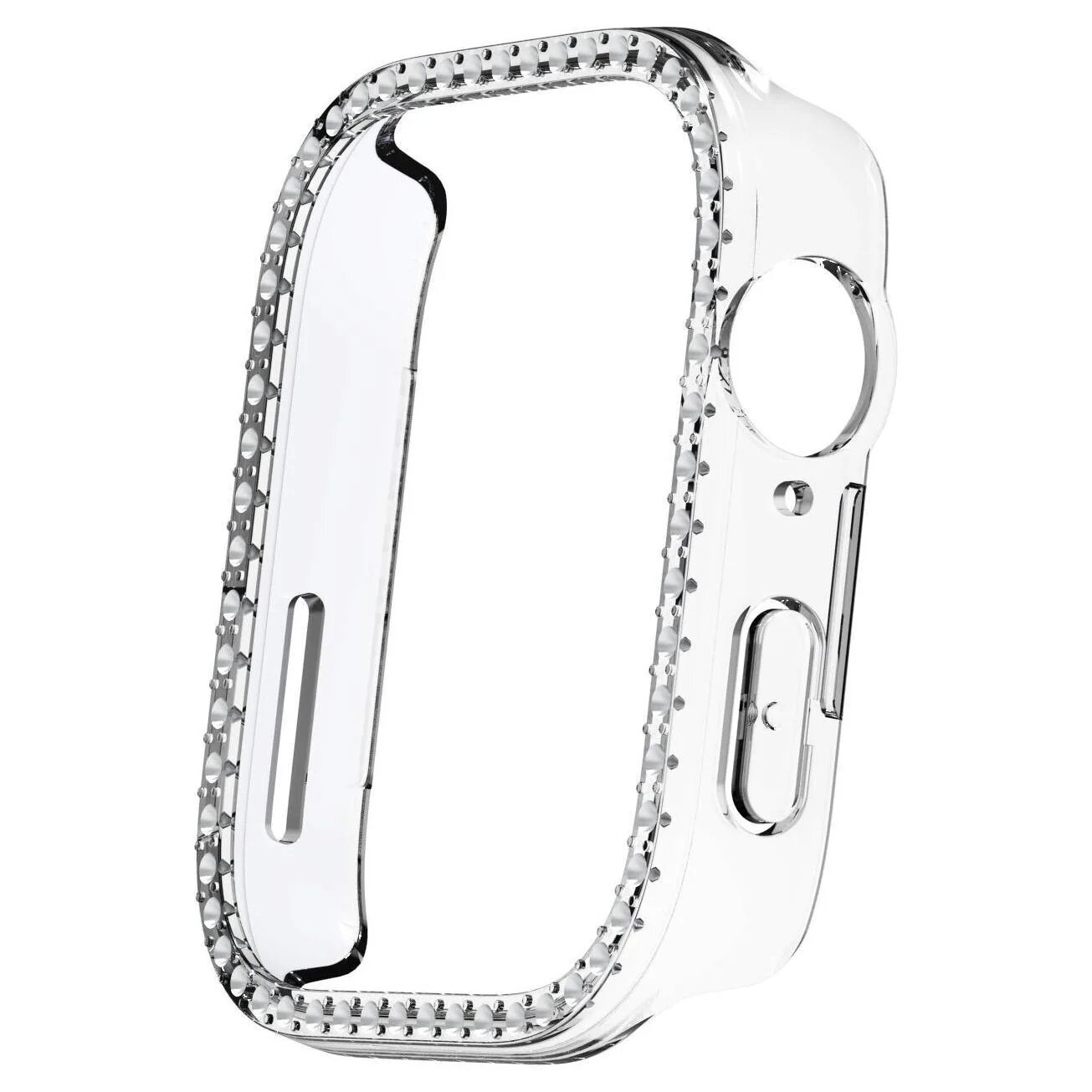 Чехол для Apple Watch с кристаллами, серебряный, TR Fit 3