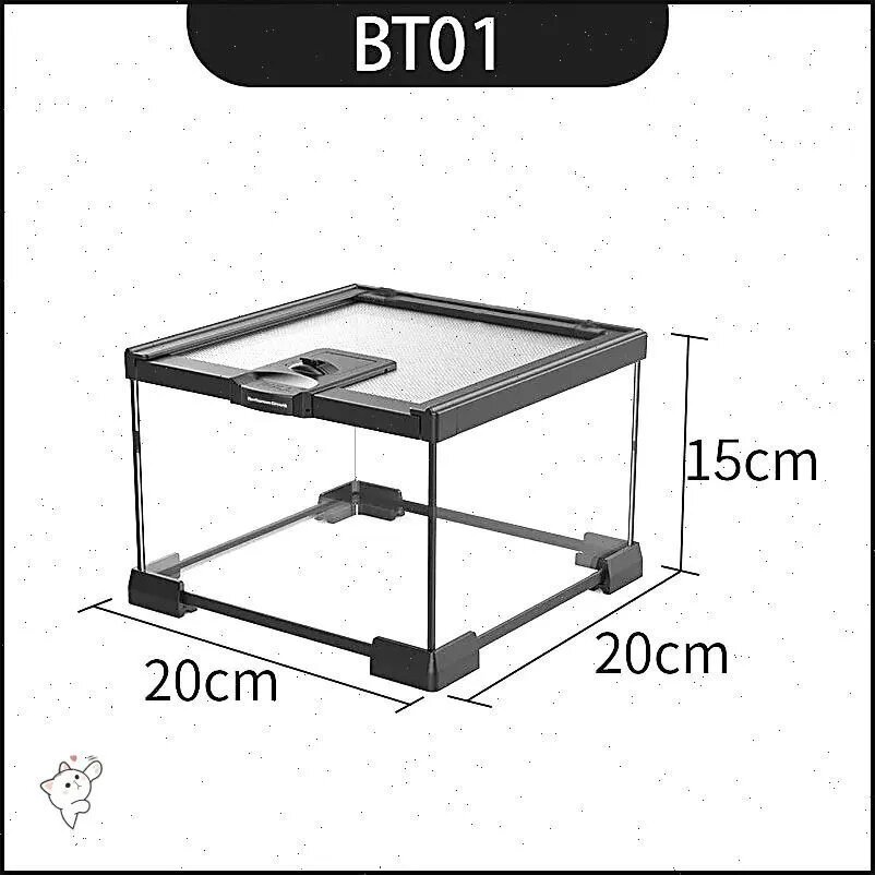 Надёжный стеклянный террариум 20x20x15 см: Безопасный дом для древесных лягушек, пауков, хамелеонов и змей! Купить