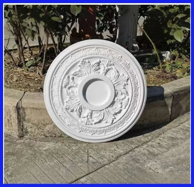 Декоративный элемент розетка потолочная 380мм белого цвета для декора