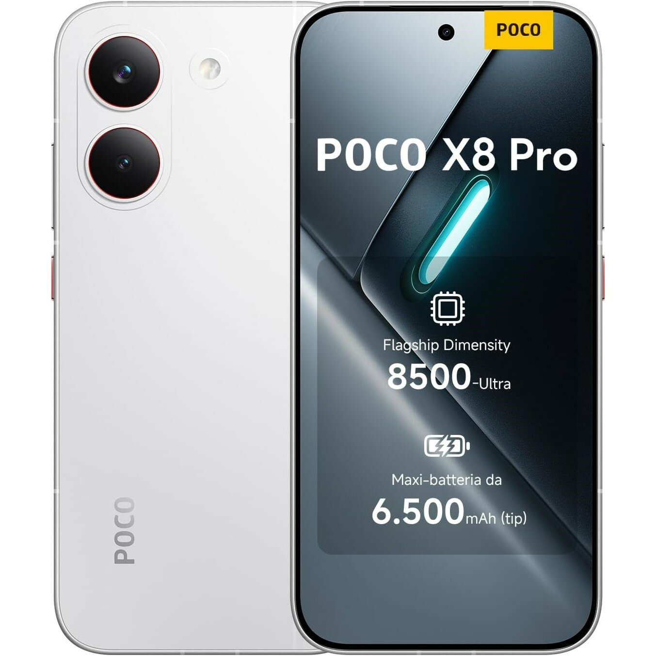 Смартфон Xiaomi Poco X8 Pro 12/512 ГБ Ростест/ЕАС, NFC, Dual nano SIM, белый