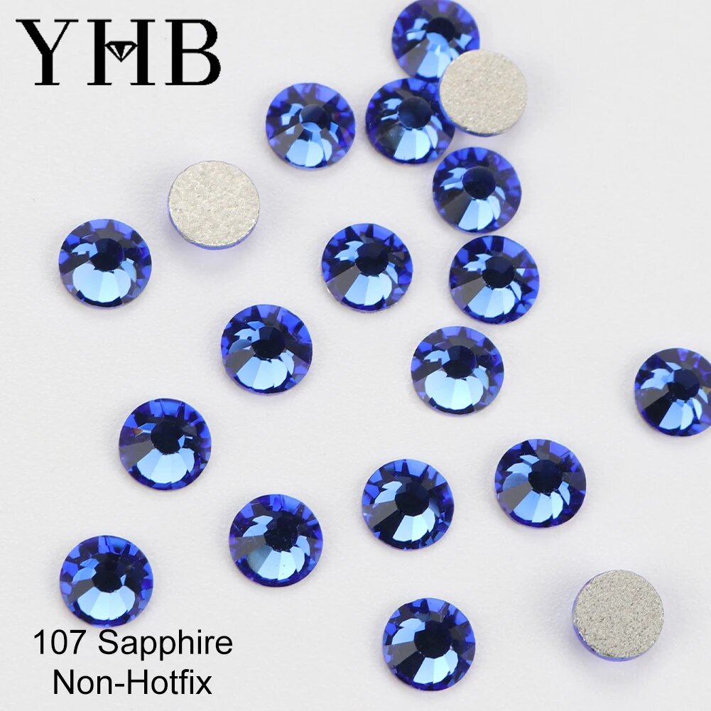 Стразы YHB Sapphire 107, 3 мм SS10, 1440 шт